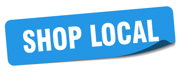 Shop local sticker shop local label Royalty Free Vector