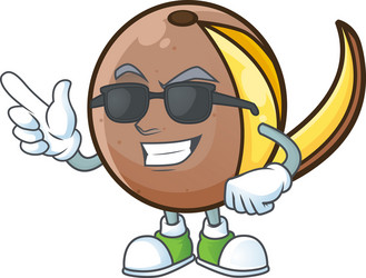Super cool mango character cartoon mascot Vector Image