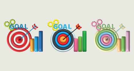 3d planning graphing charting and setting Vector Image