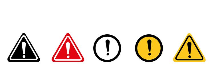Caution signs symbols danger and warning signs Vector Image