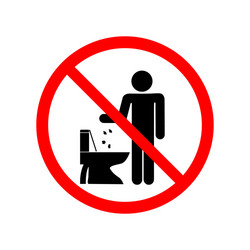 Do not dispose in toilet sign Royalty Free Vector Image