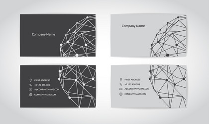 Engineering business card drawings Royalty Free Vector Image