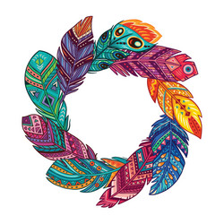 Authentic injun hat with feathers isolated cartoon