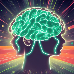 Energy of a working brain Royalty Free Vector Image