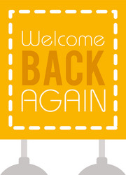 Restaurant welcome back sign icon line style Vector Image