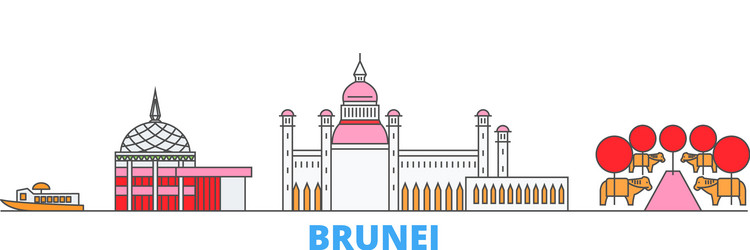 Brunei brunei darussalam travel landmark Vector Image