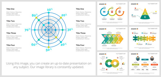 Colorful startup and management infographic charts