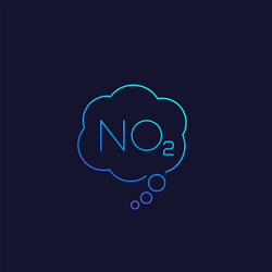 No2 nitrogen dioxide molecule Royalty Free Vector Image
