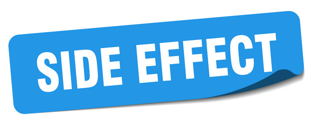 Side effect sticker side effect label Royalty Free Vector