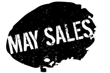 May sales rubber stamp Royalty Free Vector Image