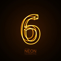Number six or 6 colorful logo design Royalty Free Vector