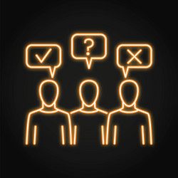 Public opinion survey icon set Royalty Free Vector Image