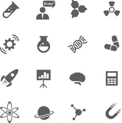 Simple science icon set Royalty Free Vector Image