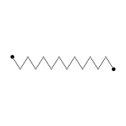 Tracing line dotted zig zag worksheet Royalty Free Vector