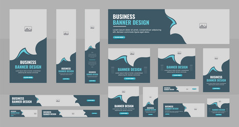 Web banner layout set business banner bundle Vector Image
