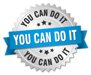 You can do it inspirational Royalty Free Vector Image