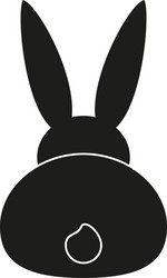 Easter Bunny Back Silhouette Vector Images (over 110)