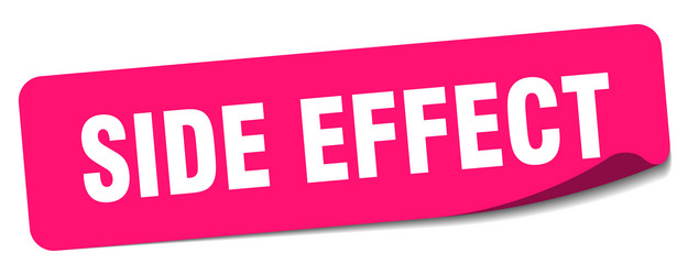 Side effect sticker side effect label Royalty Free Vector