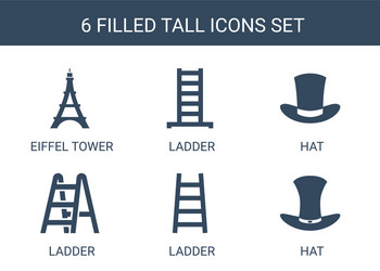 Tall icons Royalty Free Vector Image - VectorStock