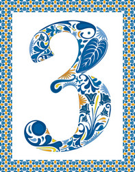 Floral Number 3 Vector Images (over 340)