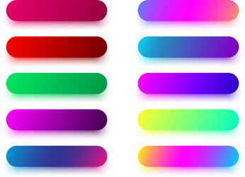 Colorful rounded icon templates isolated on white Vector Image