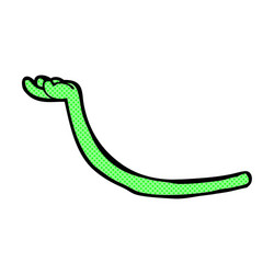 Comic cartoon alien arm Royalty Free Vector Image