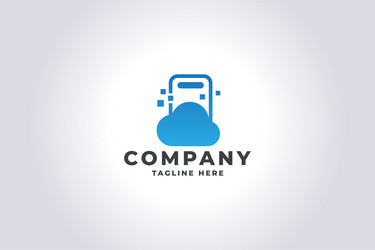 Mobile shop logo pro template Royalty Free Vector Image