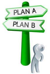 Plan a or plan b sign concept Royalty Free Vector Image