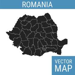 Romania map contour romanian map country Vector Image