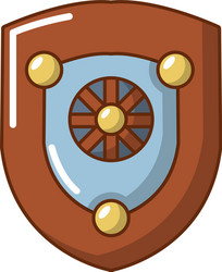 Medieval shield icon cartoon style Royalty Free Vector Image