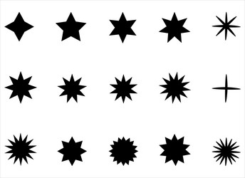 6 star shaped designs for children Royalty Free Vector Image