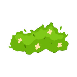 Green garden shrub cartoon Royalty Free Vector Image