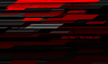 Abstract red black metallic cyber geometric Vector Image