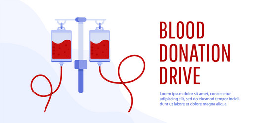 Blood donation drive design poster Royalty Free Vector Image