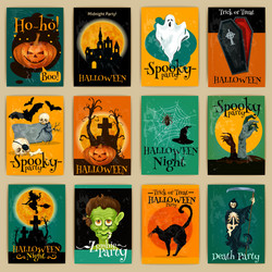 3 halloween banners Royalty Free Vector Image - VectorStock