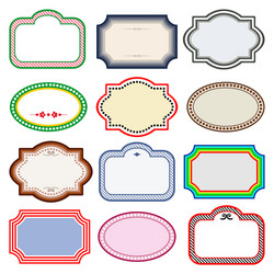 Cute vintage labels set in pastel colors Vector Image
