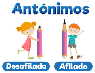 Opposite adjectives with blunt and sharp Vector Image