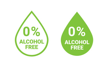 Alcohol free label icon zero Royalty Free Vector Image