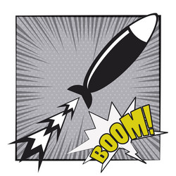 Kaboom explosion pop art comic design Royalty Free Vector