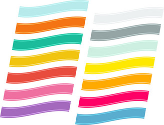 Flat style ribbons set Royalty Free Vector Image