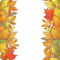 Hello autumn borders Royalty Free Vector Image