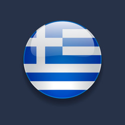 Greece greek round circle country flag banners Vector Image
