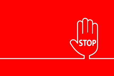 Stop sign passage is prohibited in the form Vector Image