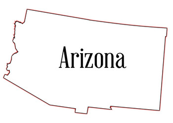 Arizona 3d map Royalty Free Vector Image - VectorStock