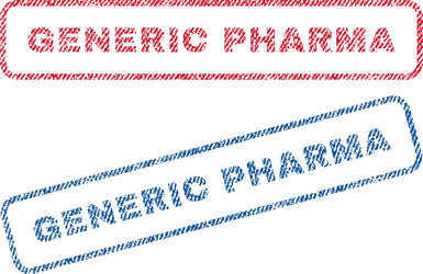 Generic pharma text rubber stamp Royalty Free Vector Image