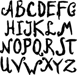 Black scrawling alphabet letters Royalty Free Vector Image