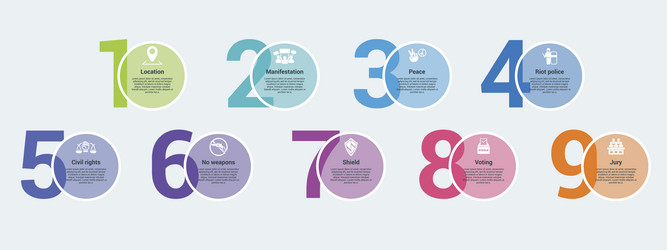 Infographics with digital service theme icons 10 Vector Image