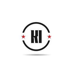 Initial letter ik logo template design Royalty Free Vector