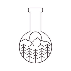 Lab science icon logo design Royalty Free Vector Image