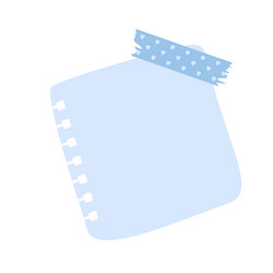 Blue note paper post with heart type love Vector Image